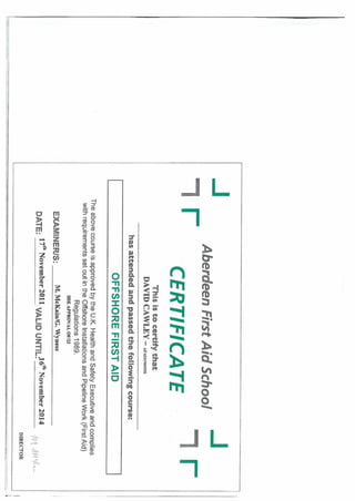 Offshore First Aid - Murdoch 2011 | PDF