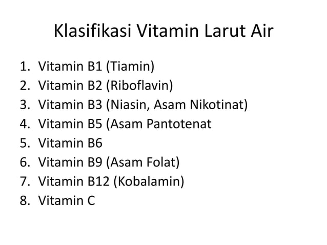 vitamin larut air | PPTX