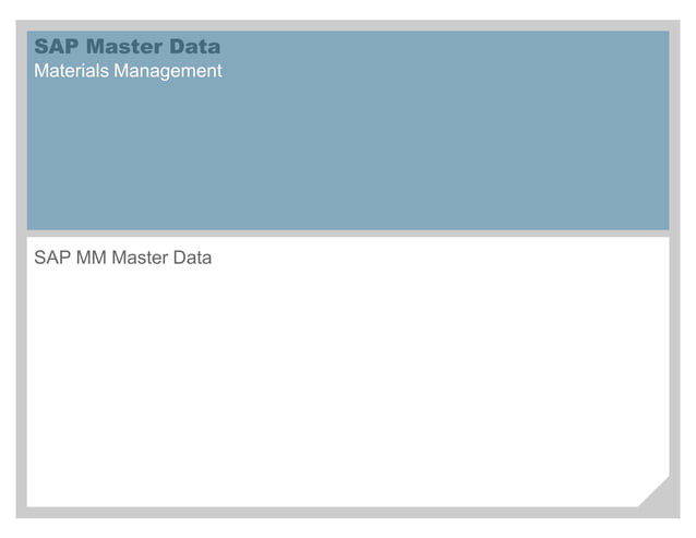 62729459 sap-mm-master-data | PDF | Data Storage and Warehousing ...