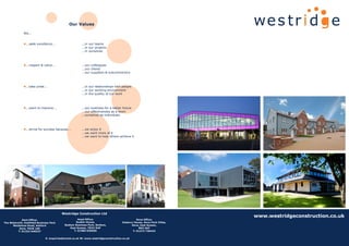 Westridge Construction Company Brochure | PDF
