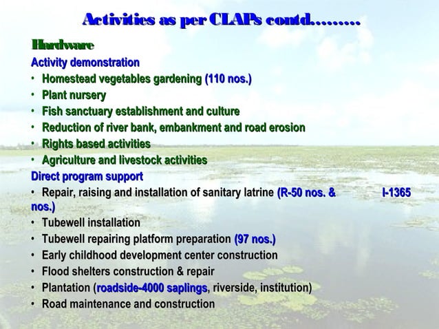 Findings of Activities as per CLAP May 30 | PPT