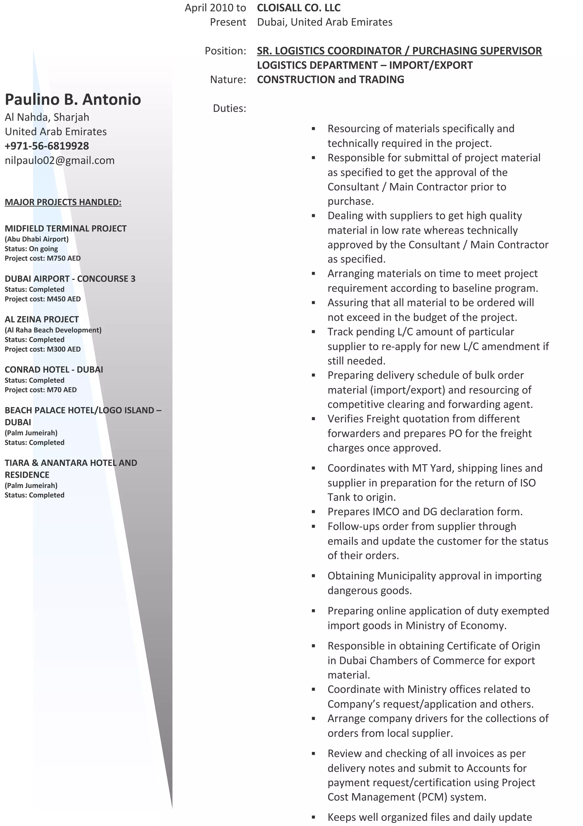 CV Paulino B. Antonio | PDF CV Paulino B. Antonio | PDF
