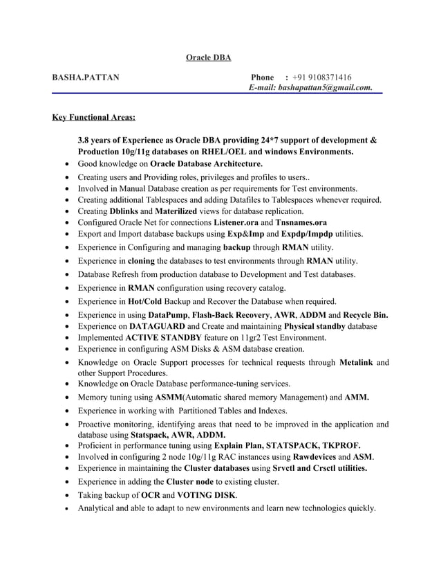 Resume | DOC | Databases | Computer Software and Applications