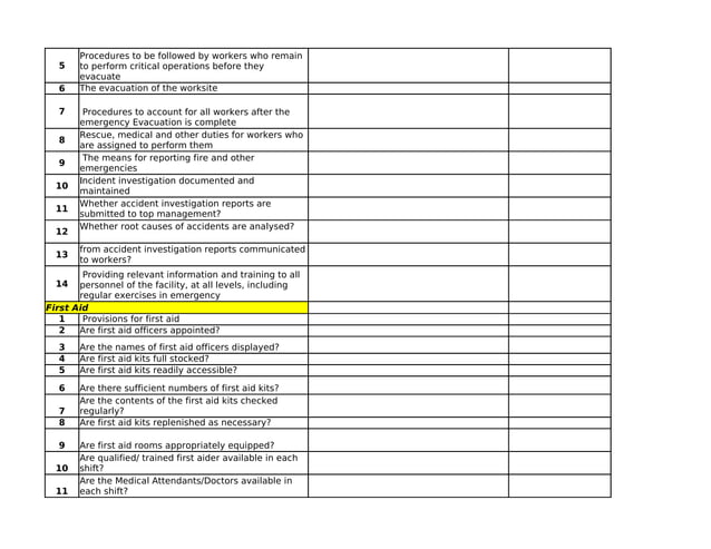 62809773 h-s-checklist | PDF