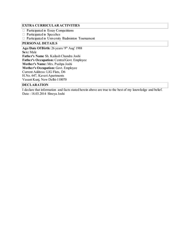 SHREYA JOSHI | DOCX | IT and Internet Support | Internet