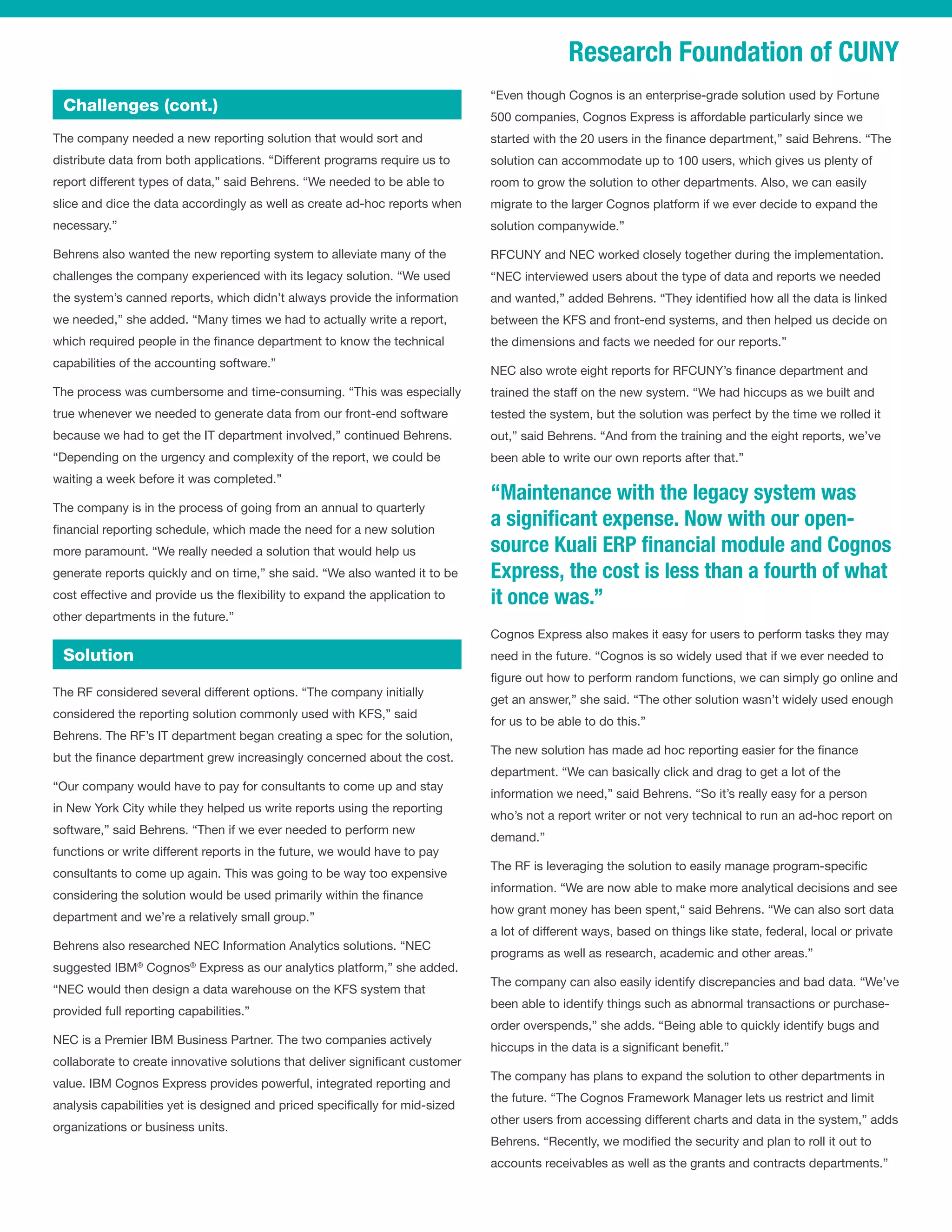 RF CUNY KUALI CASE STUDY | PDF