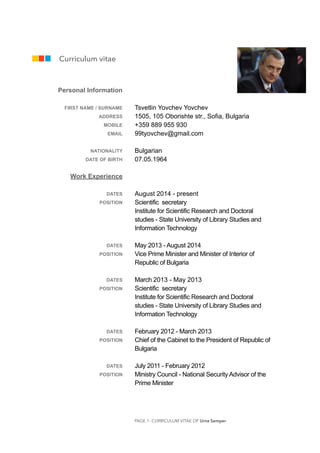 CV Tsvetlin Yovchev | PDF