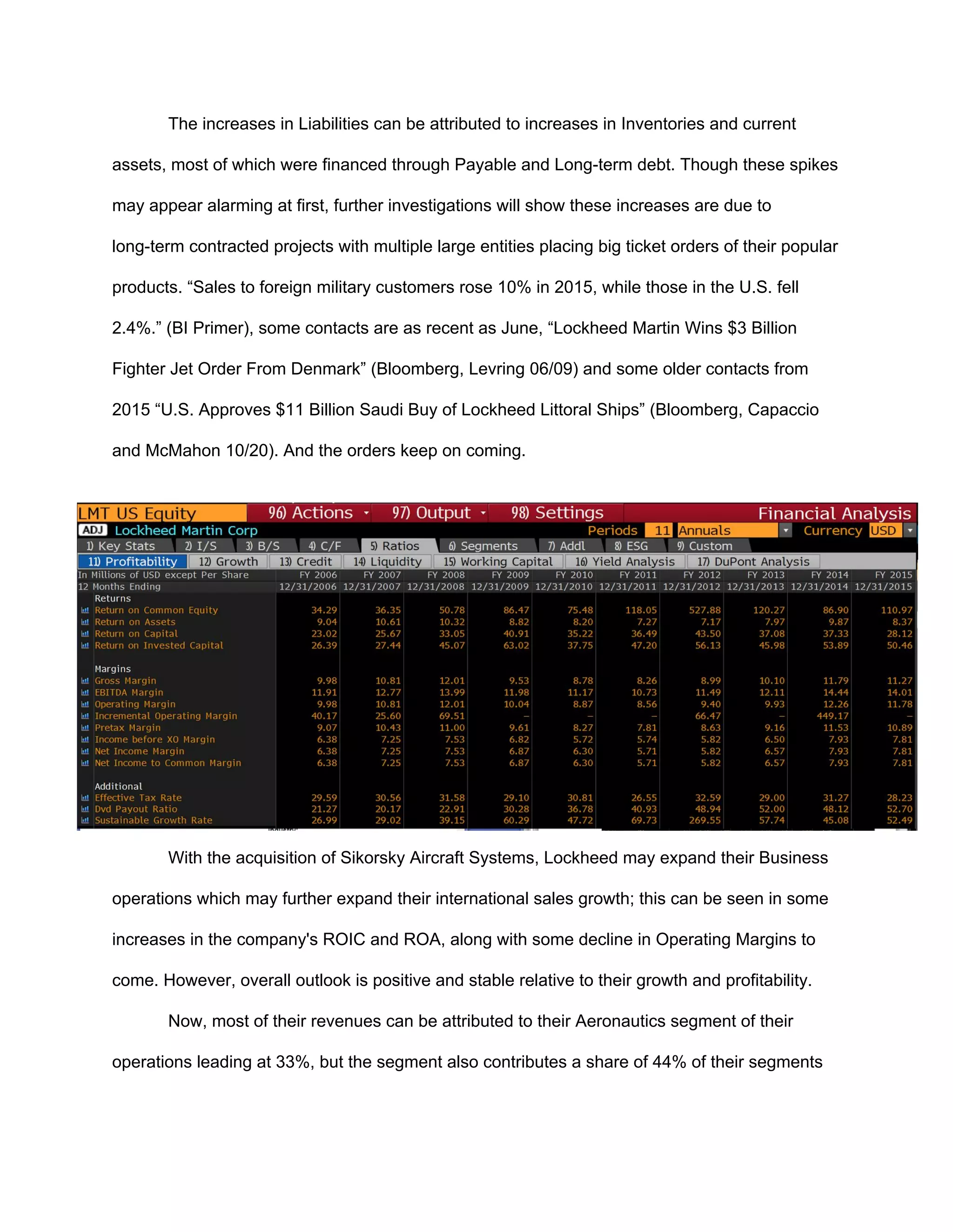 Lockheed Martin Corp. Top-down analysis | PDF