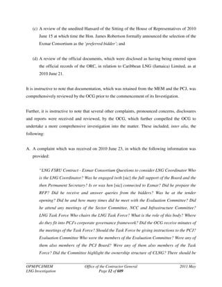 628 ocg lng special investigation report part 1 | PDF
