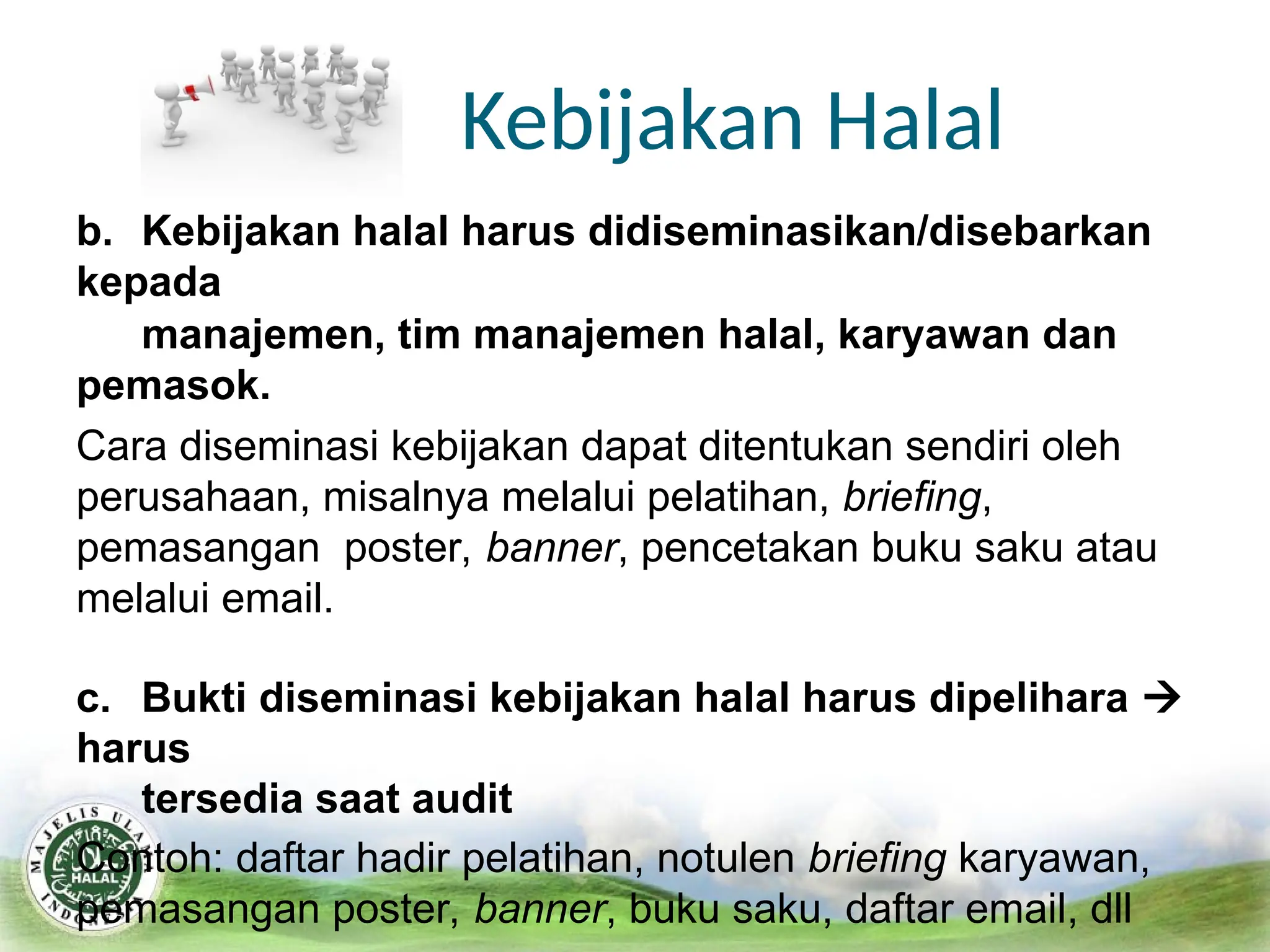 Sistem jaminan produk halal pada Kemenag RI | PPT