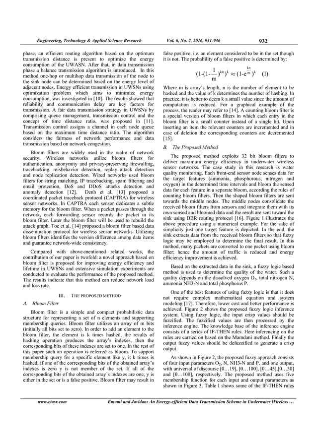 An Energy Efficient Data Transmission Scheme In Underwater Wireless Sensor Networks Pdf