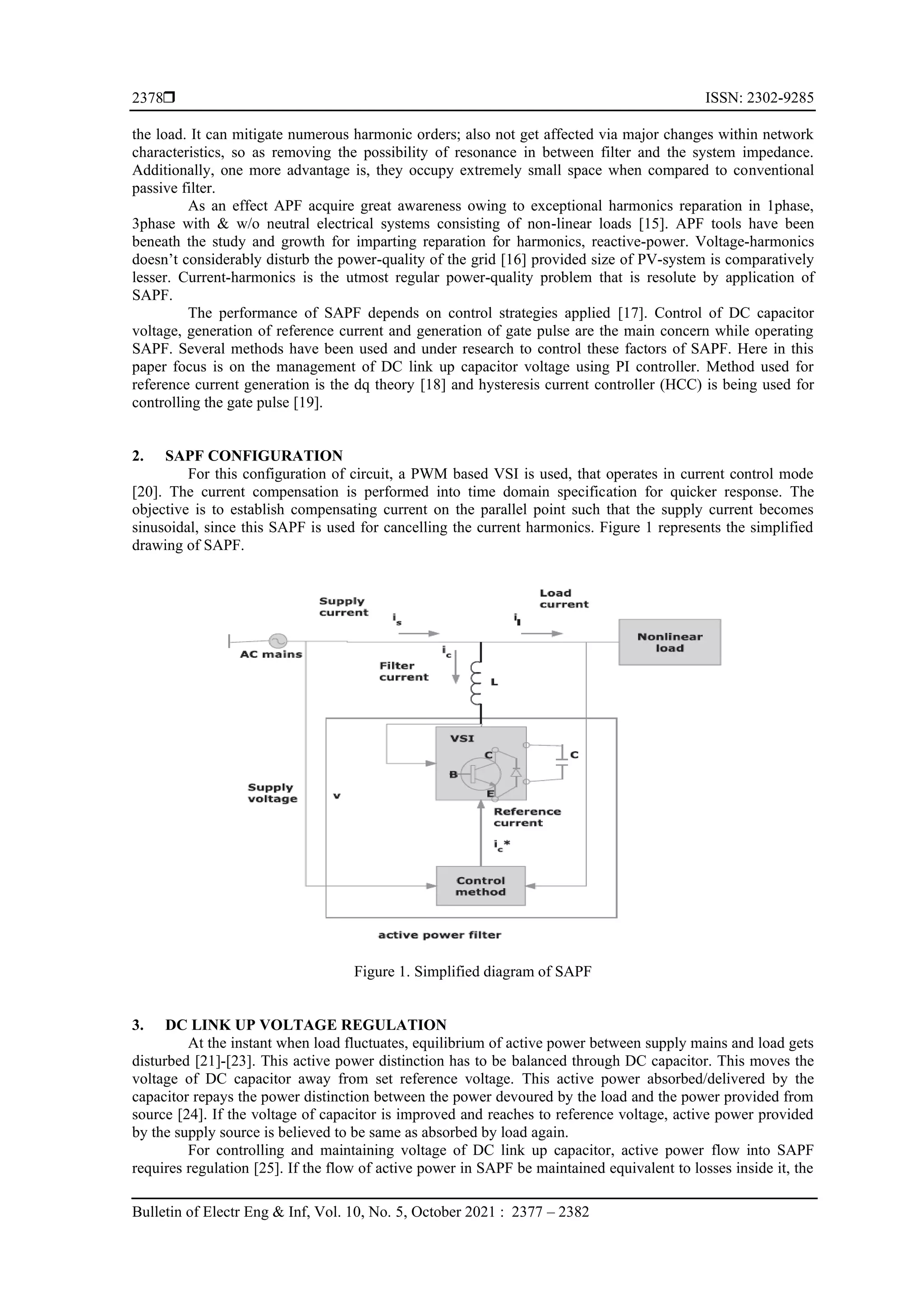 Application of PI controller based active filter for harmonic mitigation of grid-connected PV ...