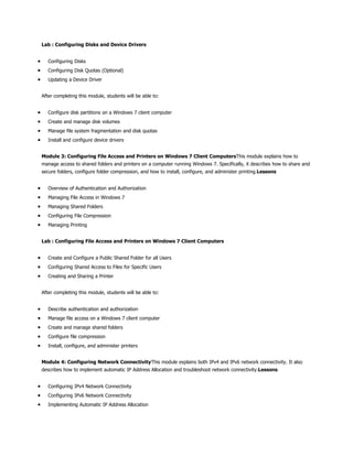 6292 installing and configuring windows 7 client | PDF