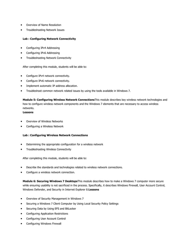 6292 installing and configuring windows 7 client | PDF