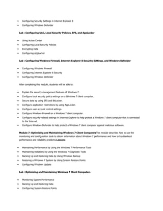 6292 installing and configuring windows 7 client | DOC