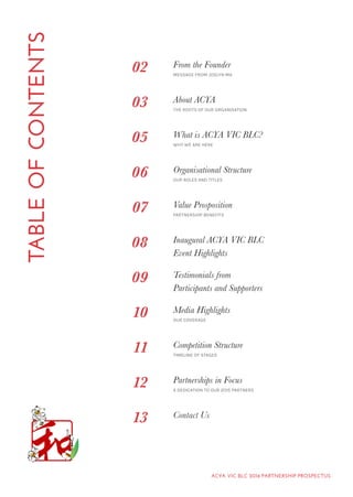 ACYA VIC BLC Partnership Prospectus 2016 | PDF