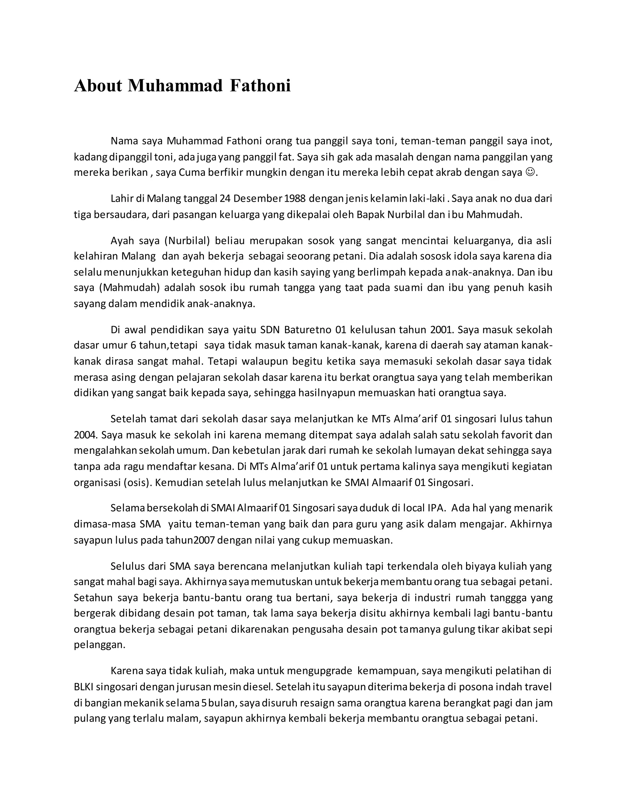 About_Muhammad_Fathoni | PDF