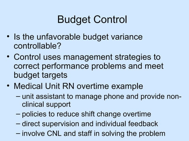 Nursing Unit Budget Variance | PPT | Business Accounting & Finance ...