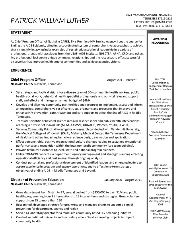 Patrick Wm Luther CV v 3 16 | PDF