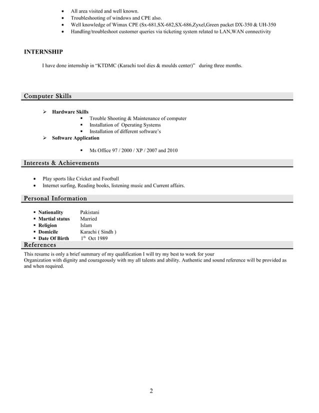 arsalan cv | DOC | Careers