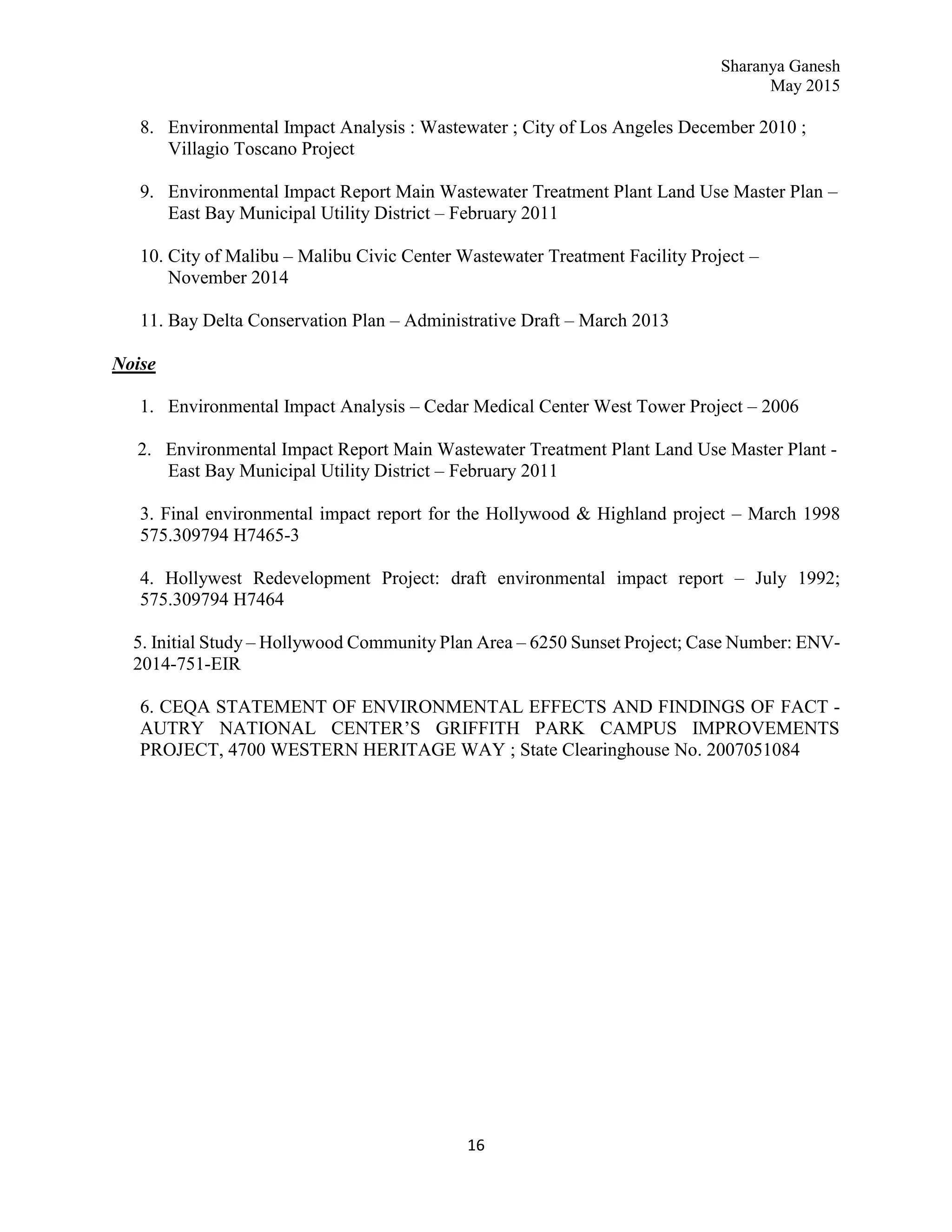 Writing Sample - Draft EIR | PDF