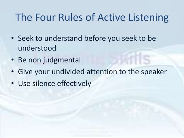 02 Listening to Understand | PPTX | Family and Relationships