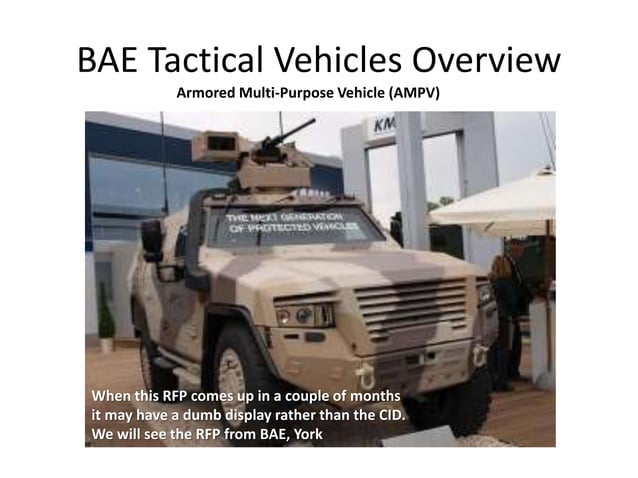BAE Tactical Vehicles Overview | PPT