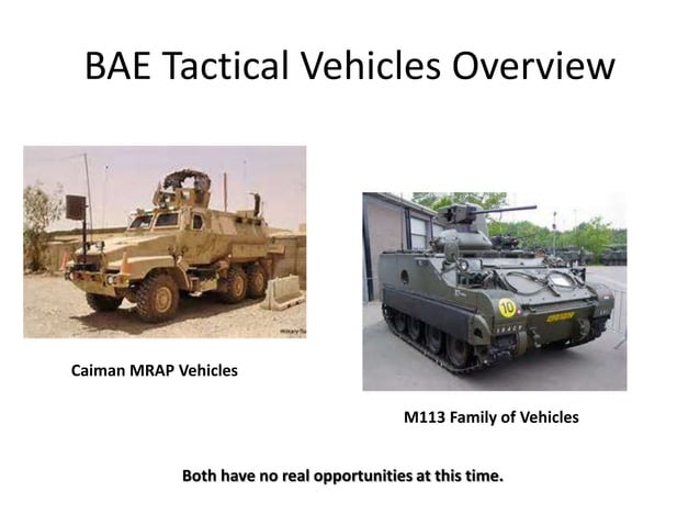 BAE Tactical Vehicles Overview | PPT