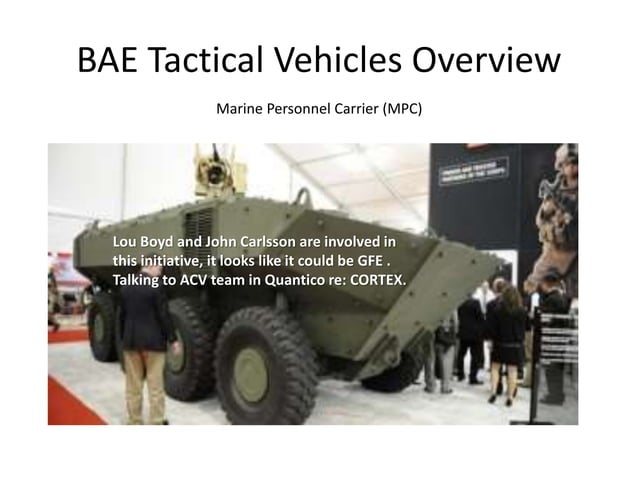 BAE Tactical Vehicles Overview | PPT