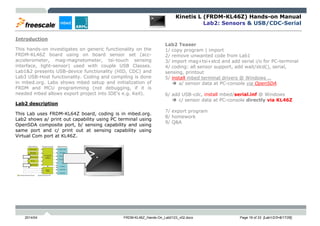 FRDM-KL46Z_Hands-On_Lab0123_v02 | PDF