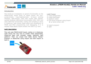 FRDM-KL46Z_Hands-On_Lab0123_v02 | PDF