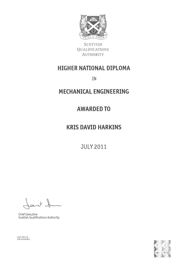 HND certificate | PDF
