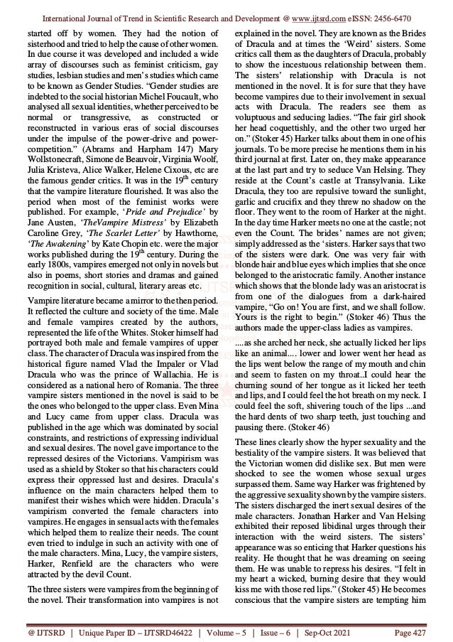 An Interpretation of Stoker's Dracula on the Basis of Psychoanalysis ...