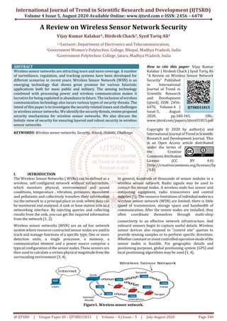 A Review on Wireless Sensor Network Security | PDF