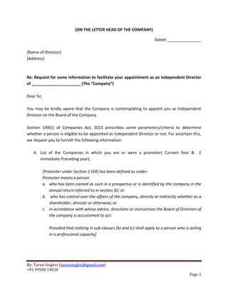 ICSI letter to director for some details | PDF