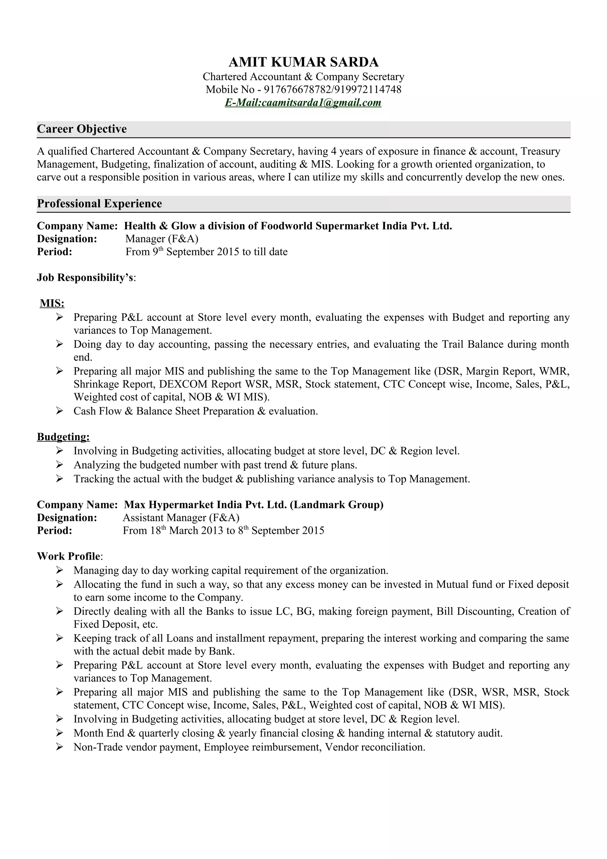 Amit Resume | PDF
