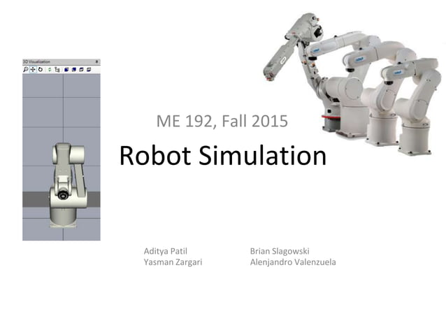 Robot Simulation final | PPTX | Robotics | Technology & Computing