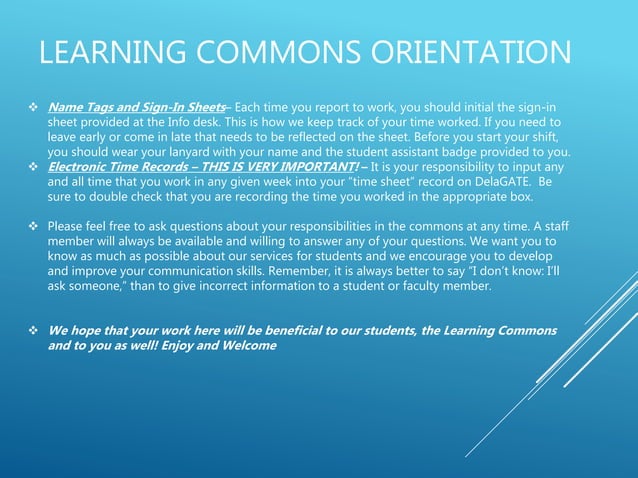 Learning Commons Presentation | PPT