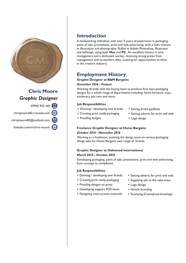 Christopher Moore CV | PDF
