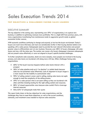 Sales-Execution-Trends-2014 | PDF