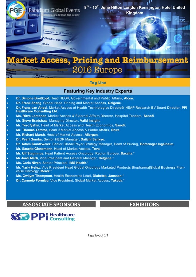 Market Access, Pricing and Reimbursement streamlined | PDF