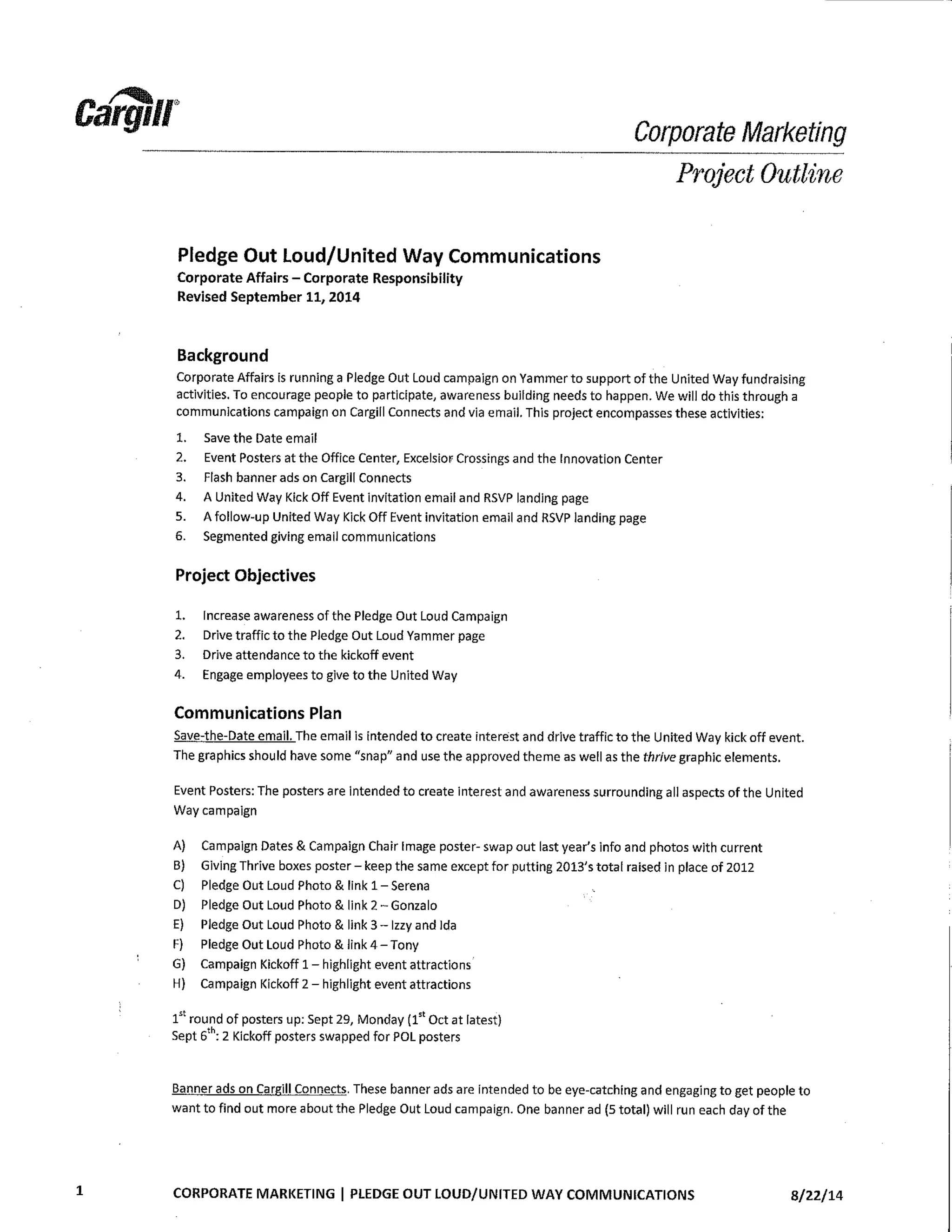 Cargill Campaign Marketing Plan | PDF