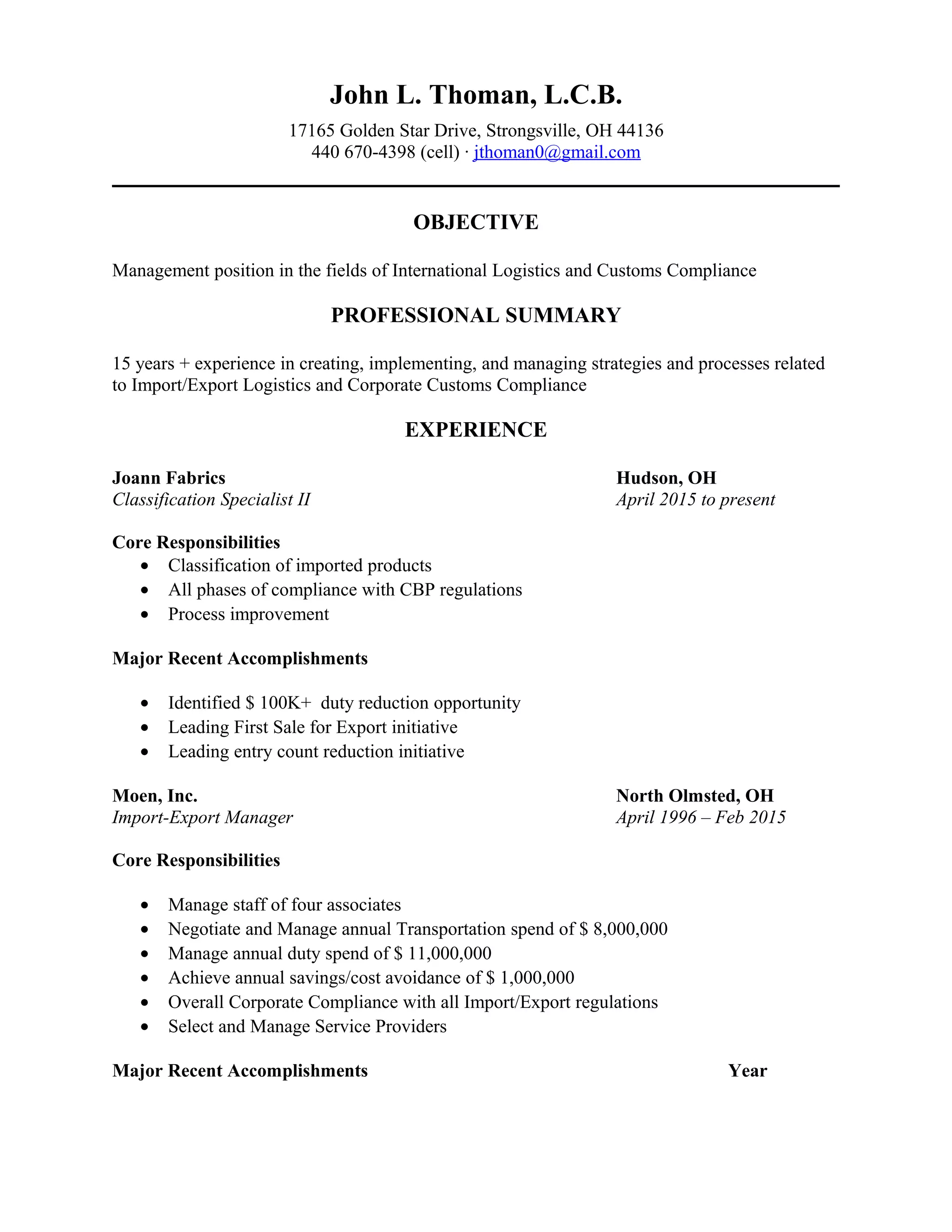 John Thoman resume V4 | DOC