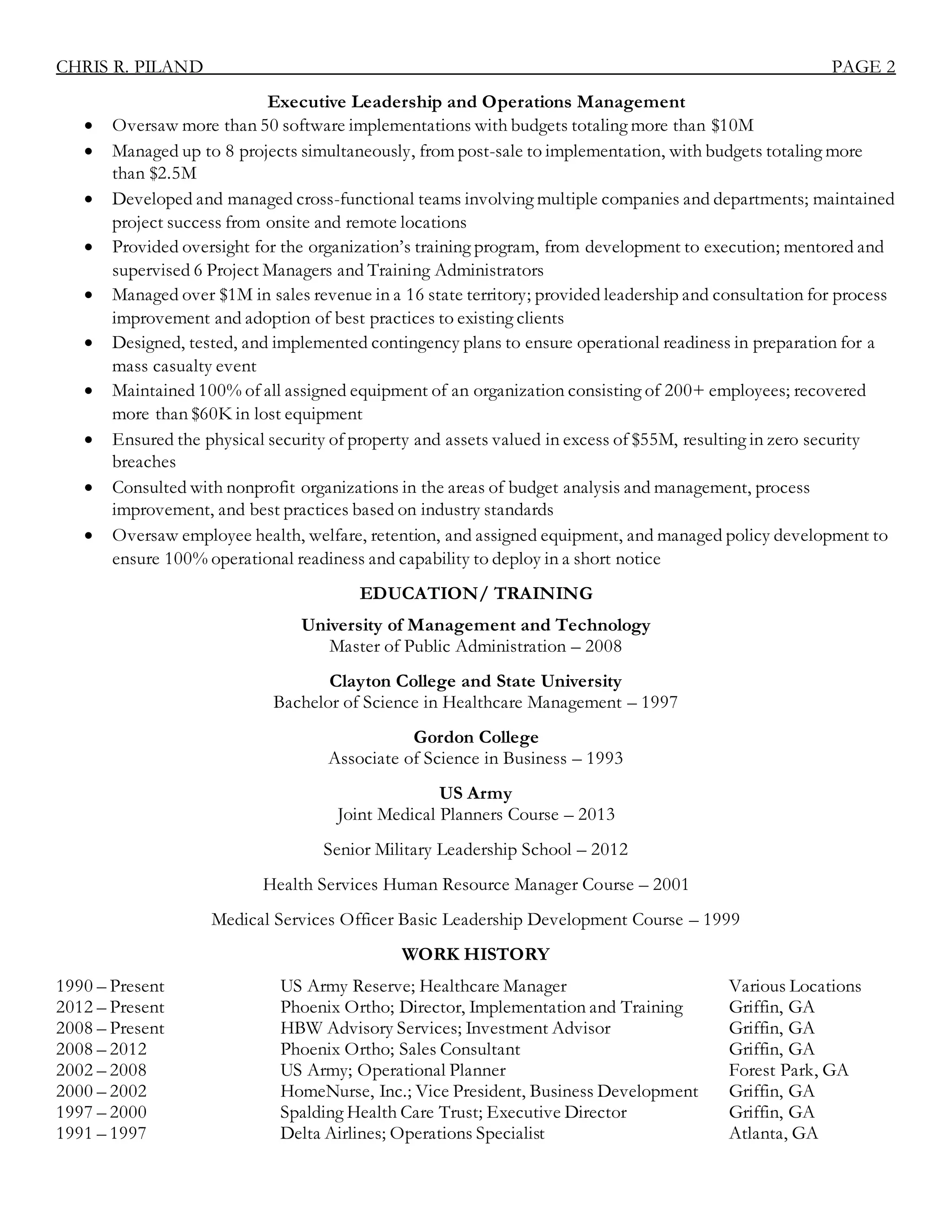 Chris Piland Resume | DOCX