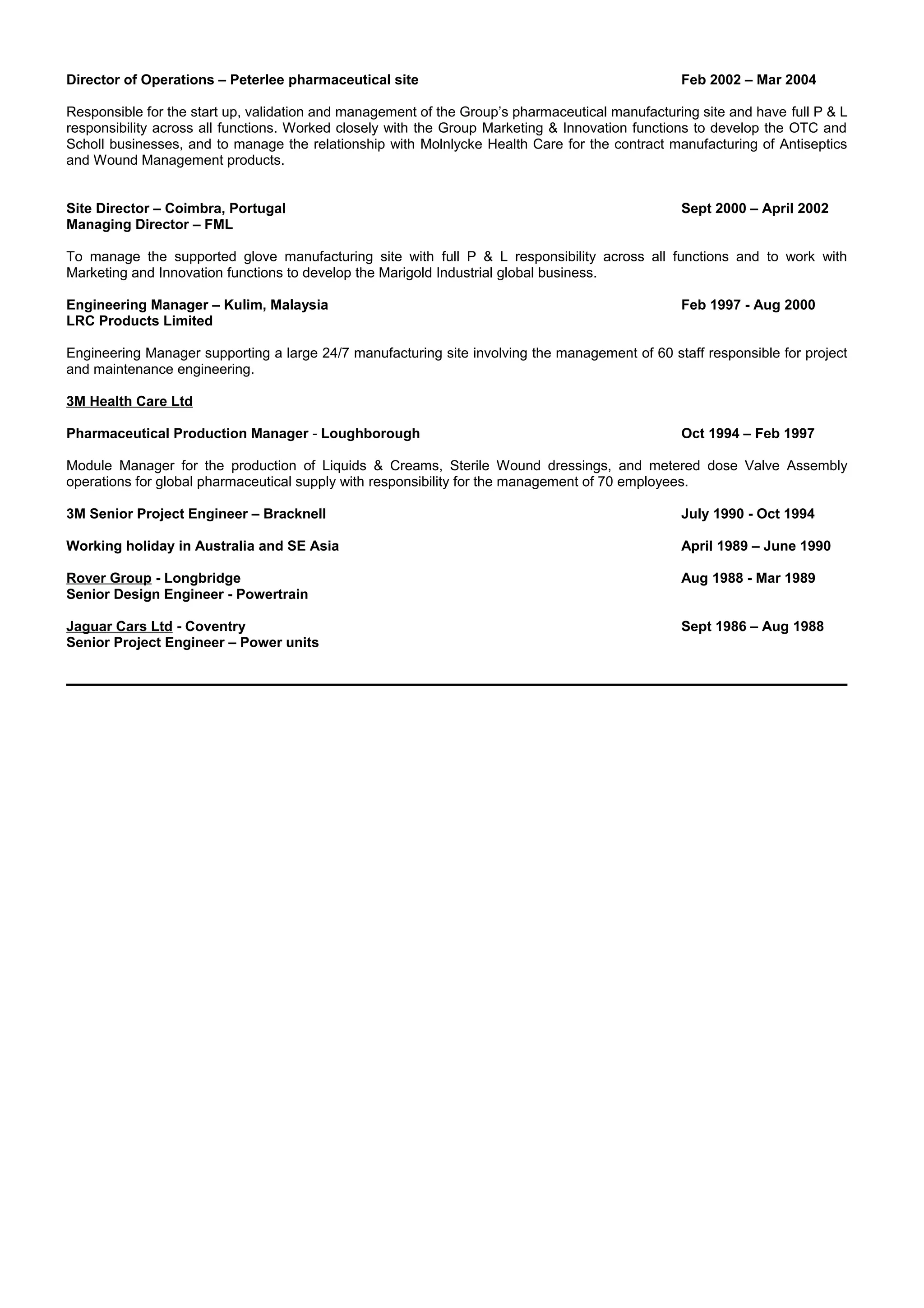 CV - Steve Coplin 2015L LINKEDIN | DOC