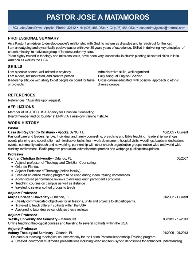 Jose A Matamoros Resume 2 | PDF
