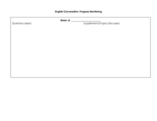 Conversation Progress Monitoring | DOCX