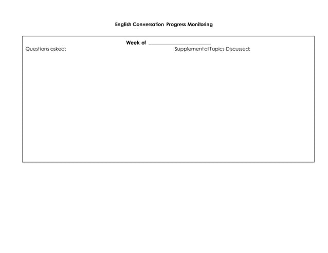 Conversation Progress Monitoring | DOCX