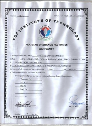 POF Internship | PDF