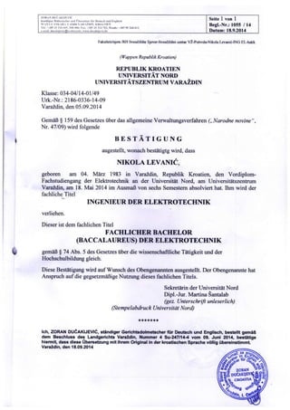 Diplome bacc.ing.el Nikola Levanic | PDF